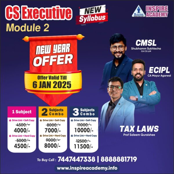 CS Executive Subject Wise Classes | Learn With Inspire Academy
