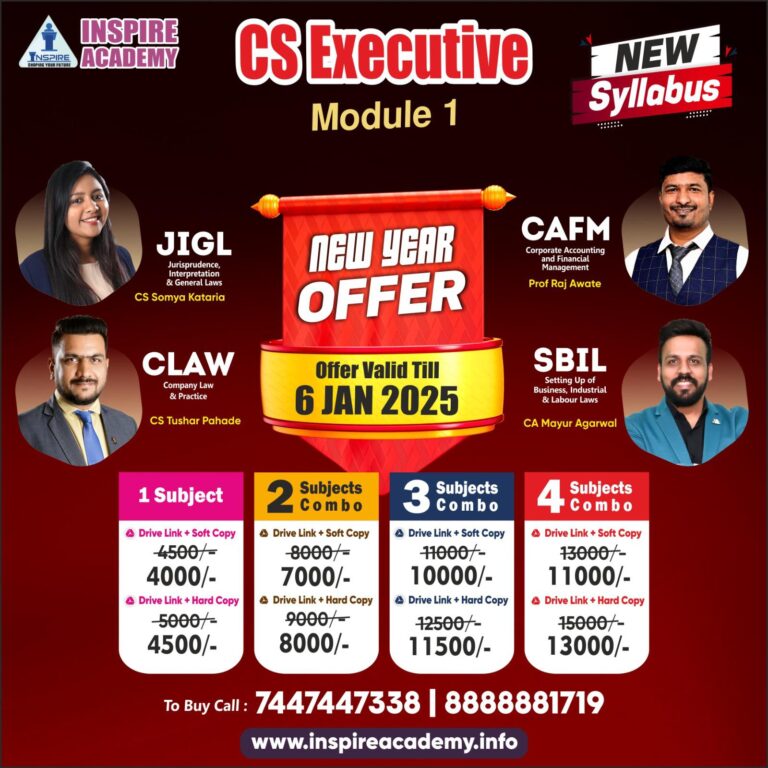 CS Executive Subject Wise Classes | Learn With Inspire Academy