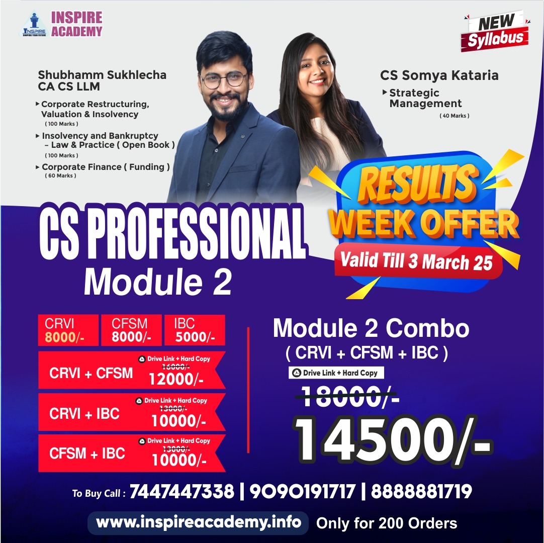 CS Professional Coaching Pune | Advance With Inspire Academy