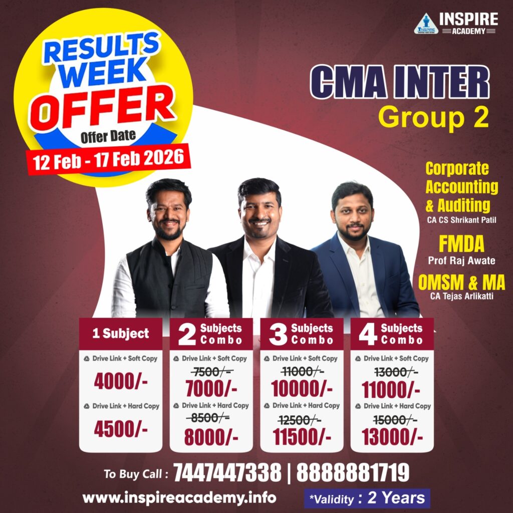 CMA Inter Classes | Learn With Inspire Academy Pune